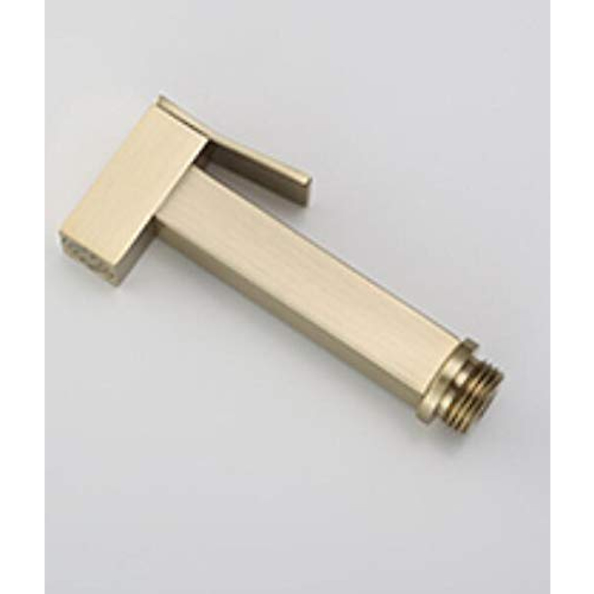 HOMCBEC Brushed Gold Brass Square Toilet Handheld Bidet Shower Spray Wall Bracket Hose,Baby Diaper Cloth Washer, Hand Held Sprayer Shattaf Toilet Attachment Set (Bidet Sprayer+Holder+Hose)