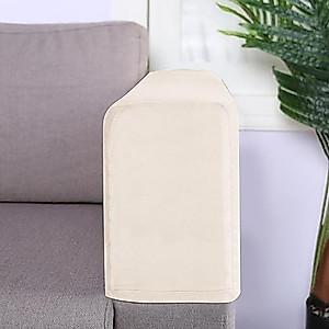 Couch Arm Covers Sofa Armrest Cover Sofa Arm Slipcovers Elastic Sofa Arm Covers Non Slip Furniture Protector Armchair Slipcover Pack Of 2 (Light Couch Covers for 3 Cushion Couch Sofa (Beige, One Size)