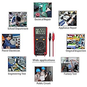 CAMWAY LCR Meter LCD Capacitance Inductance Resistance Tester Measuring Meter Self-Discharge pF nF μF with Overrange Display