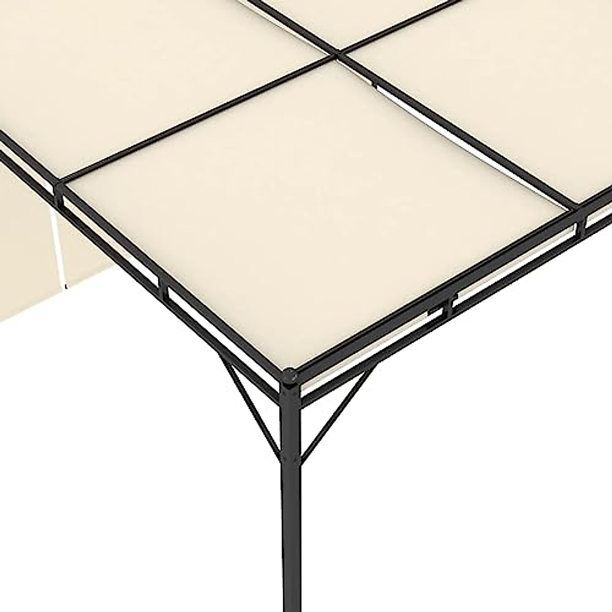 Garden Gazebo with Side Curtain,Outdoor Gazebo,Hardtop Gazebo,Patio Gazebo,Backyard Gazebo,Camping Gazebo,for Barbeque, Patio, Deck,Garden Party,Markets,118.1"x118.1"x88.6" Cream