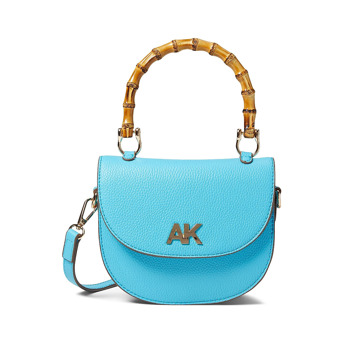 Anne Klein Mini Bamboo top Handle Crossbody, Turquoise Sea