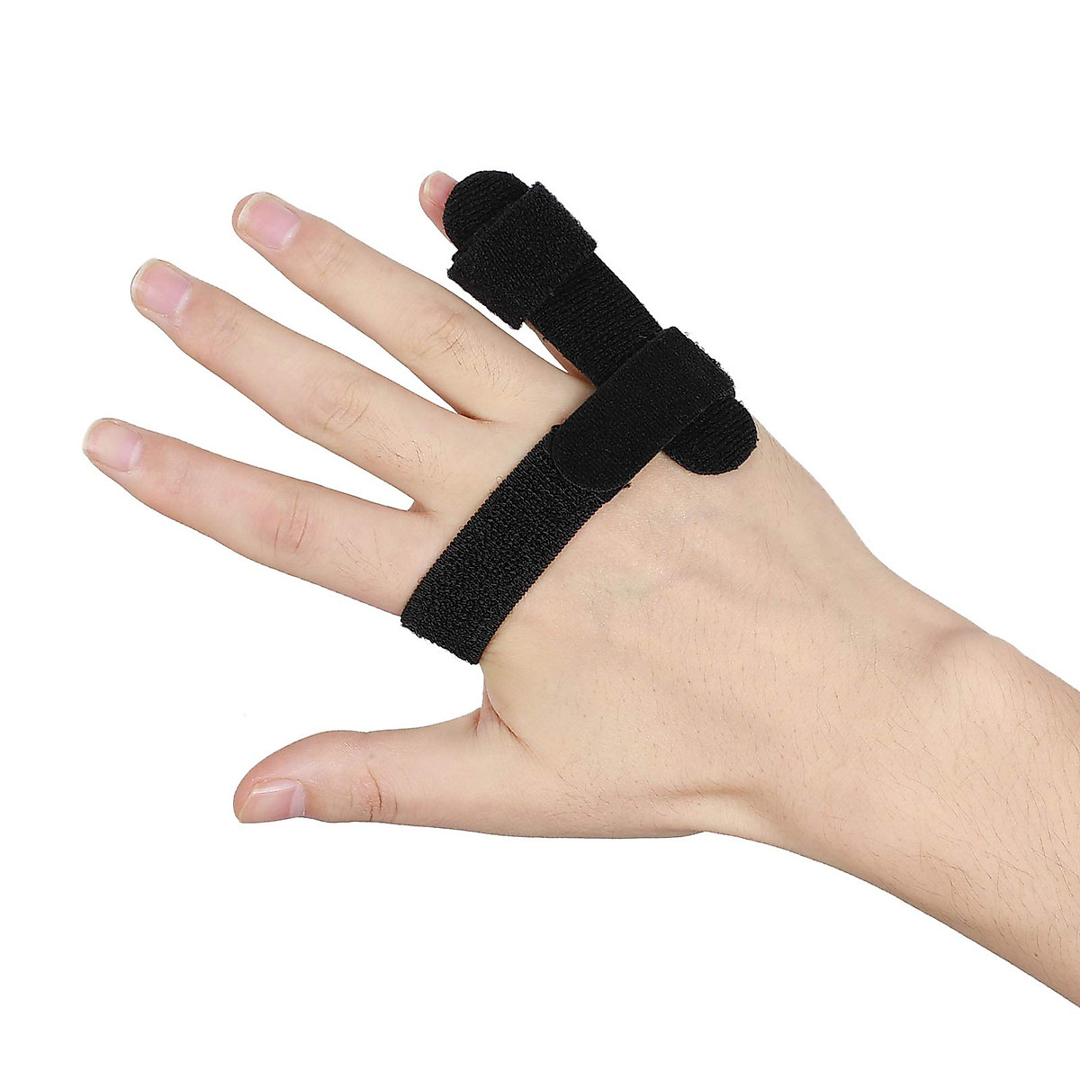 ANGGREK Finger Splint, 7pcs/set Adjustable Trigger Finger Fixation Splint Finger Head Fixation Guard Band Finger Fix Correction Orthosis for Straightening Fingers