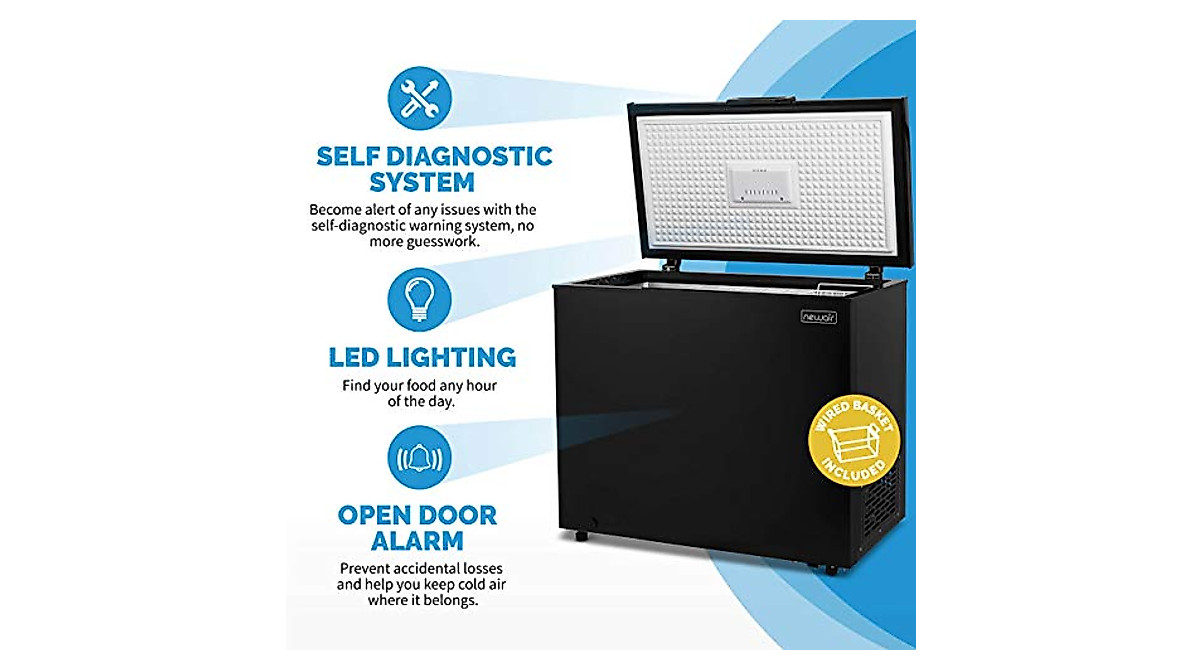 Newair 6.7 Cu. Ft. Chest Freezer - Digital Control & Quiet