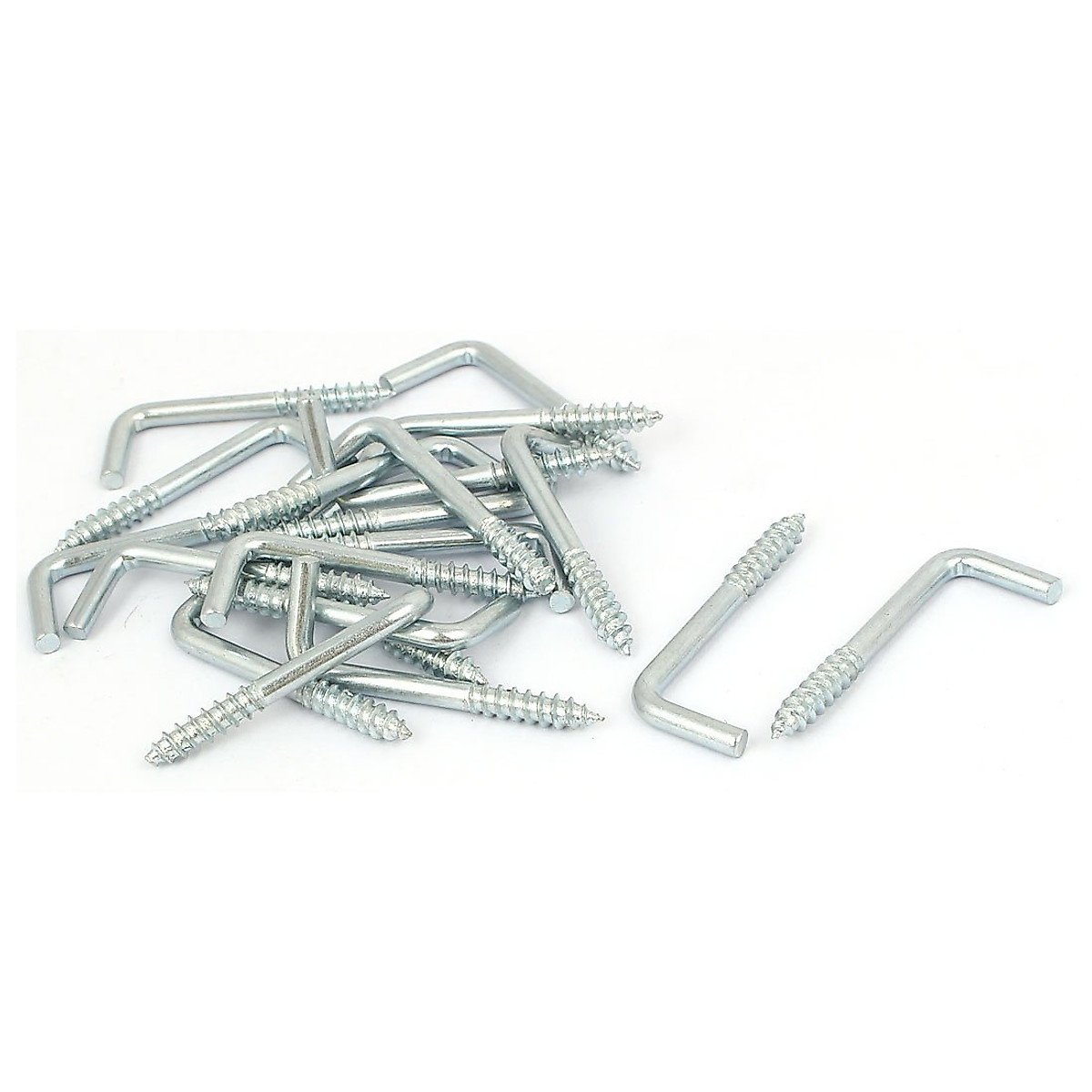 uxcell Home Wall M4x38mm L Shaped Self Tapping Metal Screw Hook Picture Hanger 20pcs (Pack of 20)