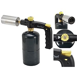 SearChef Cooking & BBQ Grilling Propane Torch Flame Lighter Kitchen Culinary Torch Sous Vide Charcoal Starter Searing Steak for Creme Brulee Campfire Searing ( Butane or Propane Tank Not Included )