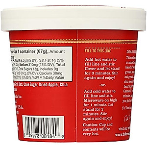 Bob's Red Mill Gluten-Free Apple Cinnamon Oatmeal, 2.36 Ounce, Pack of 12