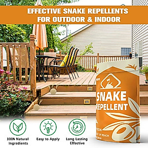 Pufado Snake Repellent for Yard Powerful, Keep Snake Away Repellent for Outdoors, Snake Repellant for Outdoors Pet Safe, Yard Snake Out Repellant, Snake Deterrent Indoor and Home Effectively-8 Pack