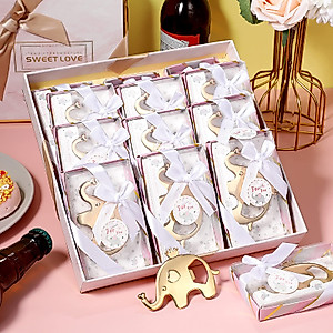 50 Pieces Elephant Baby Bottle Opener Elephant Shape Bottle Opener Girl Boy Baby Shower Favor Decorations for Guests Birthday Shower Party Souvenirs Wedding Favors (Pink)