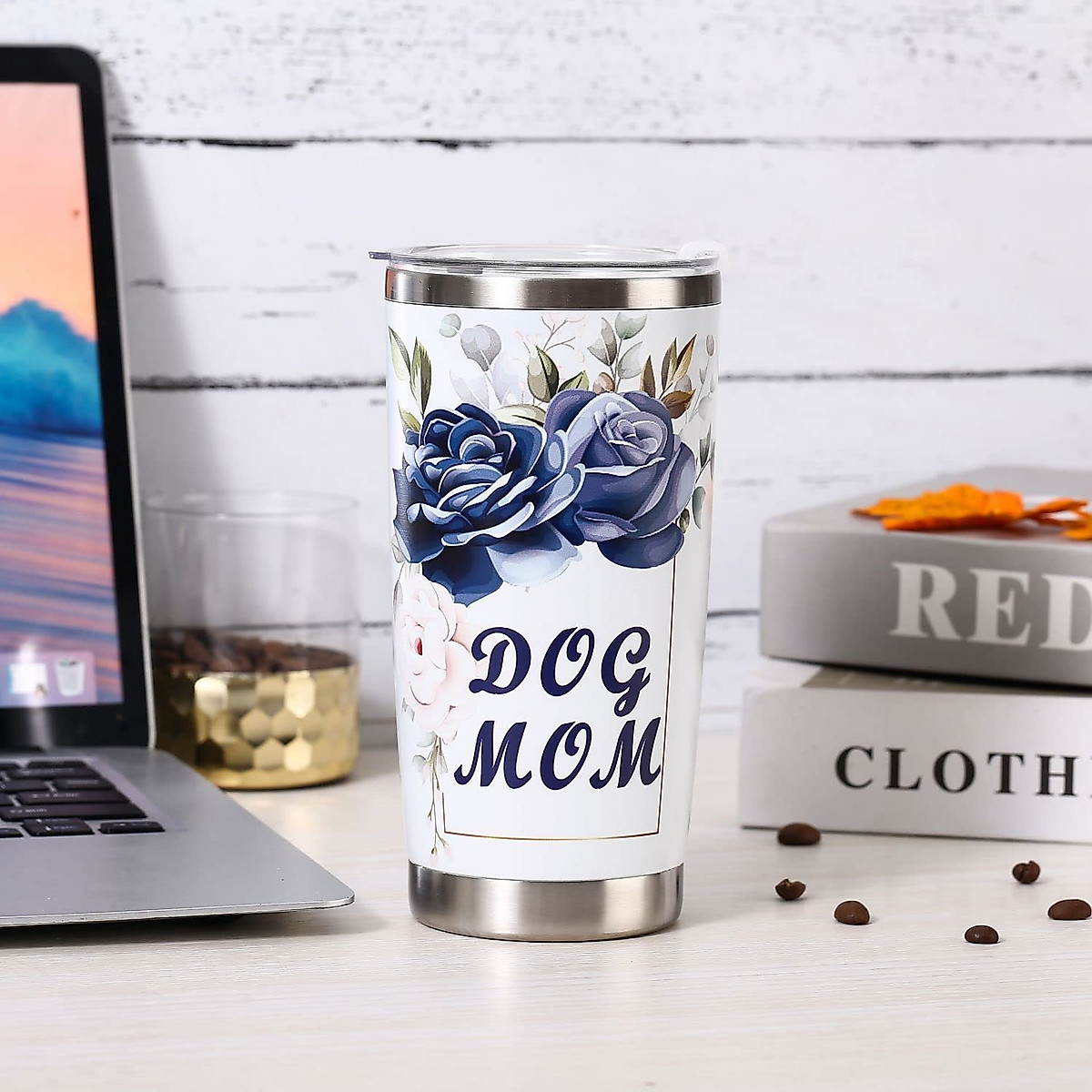 Dog Mom Gifts for Women - 20oz Stainless Steel Insulated Dog Mom Tumbler - Dog Lover Gifts for Women - Mothers Day Gifts for Dog Lovers