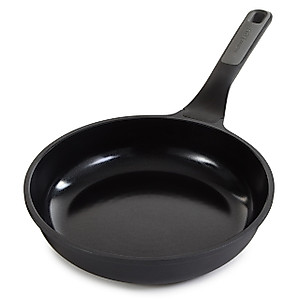 Berghoff Leo Stone+ Non-stick Ceramic Frying Pan 10in, Recycled Aluminum, CeraGreen, Non-toxic, Long Stay-cool Handle, Induction Pan, Stir Fry Eggs Veggies Fish Meat