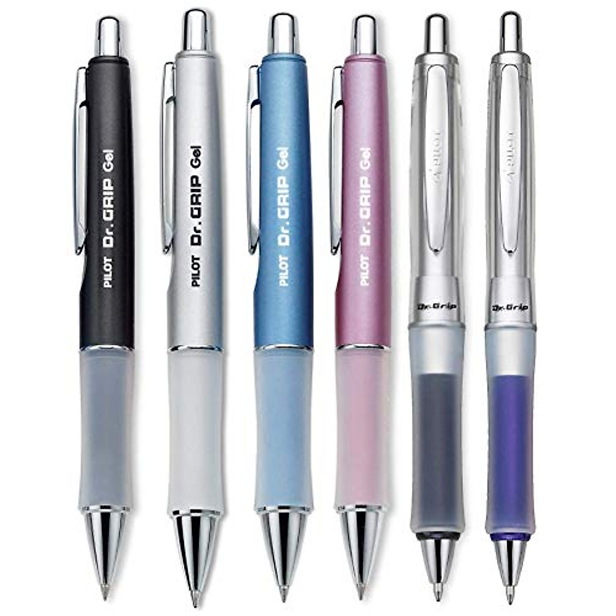 PILOT Dr. Grip Limited Refillable & Retractable Gel Ink Rolling Ball Pen, Fine Point (Assorted)