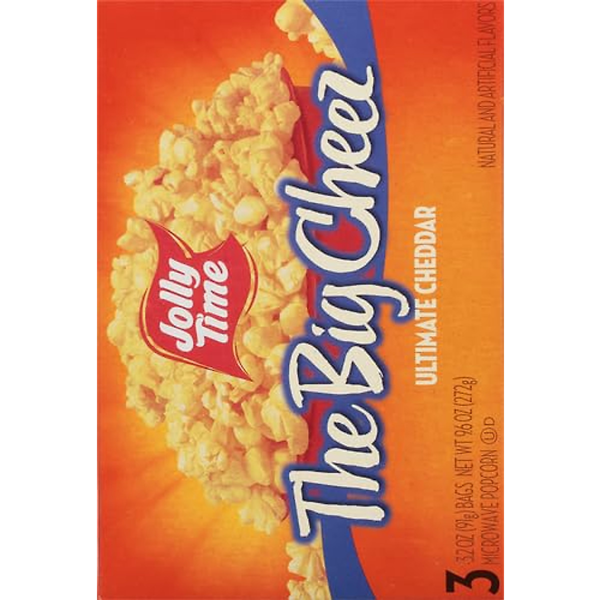 Jolly Time The Big Cheez Cheddar Cheese Microwave Popcorn, 3 Count (Pack of 1)