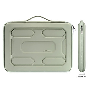 DOMISO 15.6 inch Laptop Sleeve with Handle Shockproof Computer Bag Waterproof EVA Protective Carrying Case for 15.6" Yoga 720 IdeaPad 310 320 ThinkPad T570/HP Envy 15/15.6" Notebooks, Mint Green