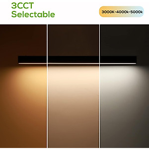 hykolity 8FT Linkable LED Linear Light, 80W 9200lm 3000K/4000K/5000K CCT Selectable, 0-10V Dimmable Architectural LED Suspension Office Lighting Fixture for Market, Garage, ETL,4 Pack - Silver