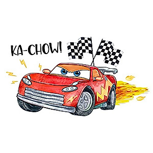 Mfault Light.Ning MCQ.Ueen Car Wall Decals Stickers, Cartoon Racing Car Nursery Decorations Boys Bedroom Art, Vehicles Infant Toddlers Kids Room Playroom Decor Gifts