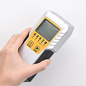 Stud Finder Wall Scanner - 5 in 1 Electronic Stud Finder With Upgraded Chip Stud Sensor & Audio Alert & Digital LCD Display to Detect Center and Edge of Wood AC Wire Metal Studs Drywall Pipe Joist