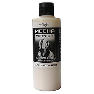 Vallejo Mecha Matt Varnish 200ml Painting Accessories, VJ27702, 6.76 Fl Oz (Pack of 1)