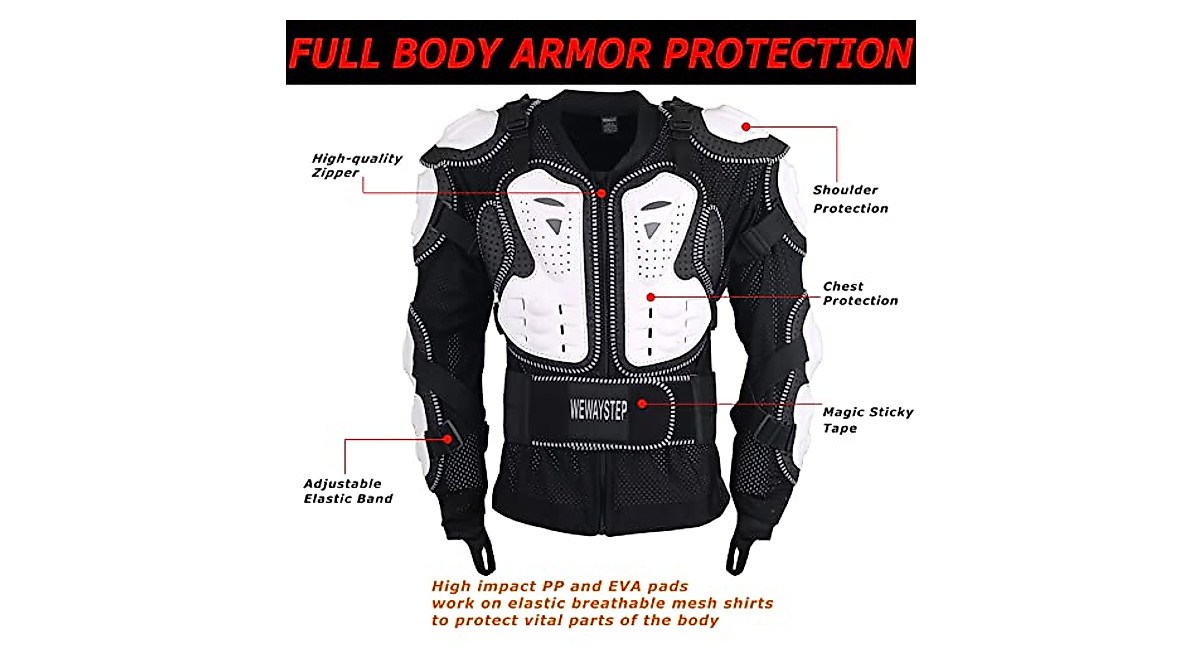 Motorcycle Body Armor Jacket for Men - Full Protection Gear