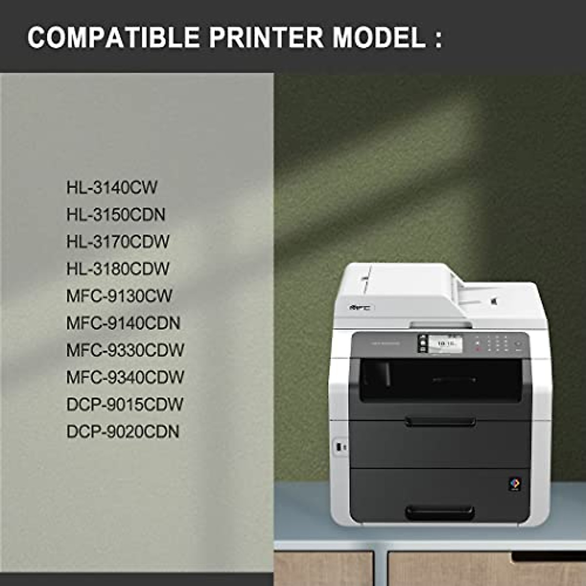 DRAWN [4-Pack, 1BK+1C+1M+1Y] DR221CL DR 221CL DR-221CL Drum Unit Compatible Replacement for Brother DR221 HL-3150CDN 3170CDW 3180CDW MFC-9130CW 9140CDN 9330CDW 9340CDW DCP-9015CDW Printer Ink