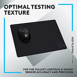 Logitech G440 Hard Gaming Mouse Pad, Optimized for Gaming Sensors, Moderate Surface Friction, Non-Slip Mouse Mat - Black