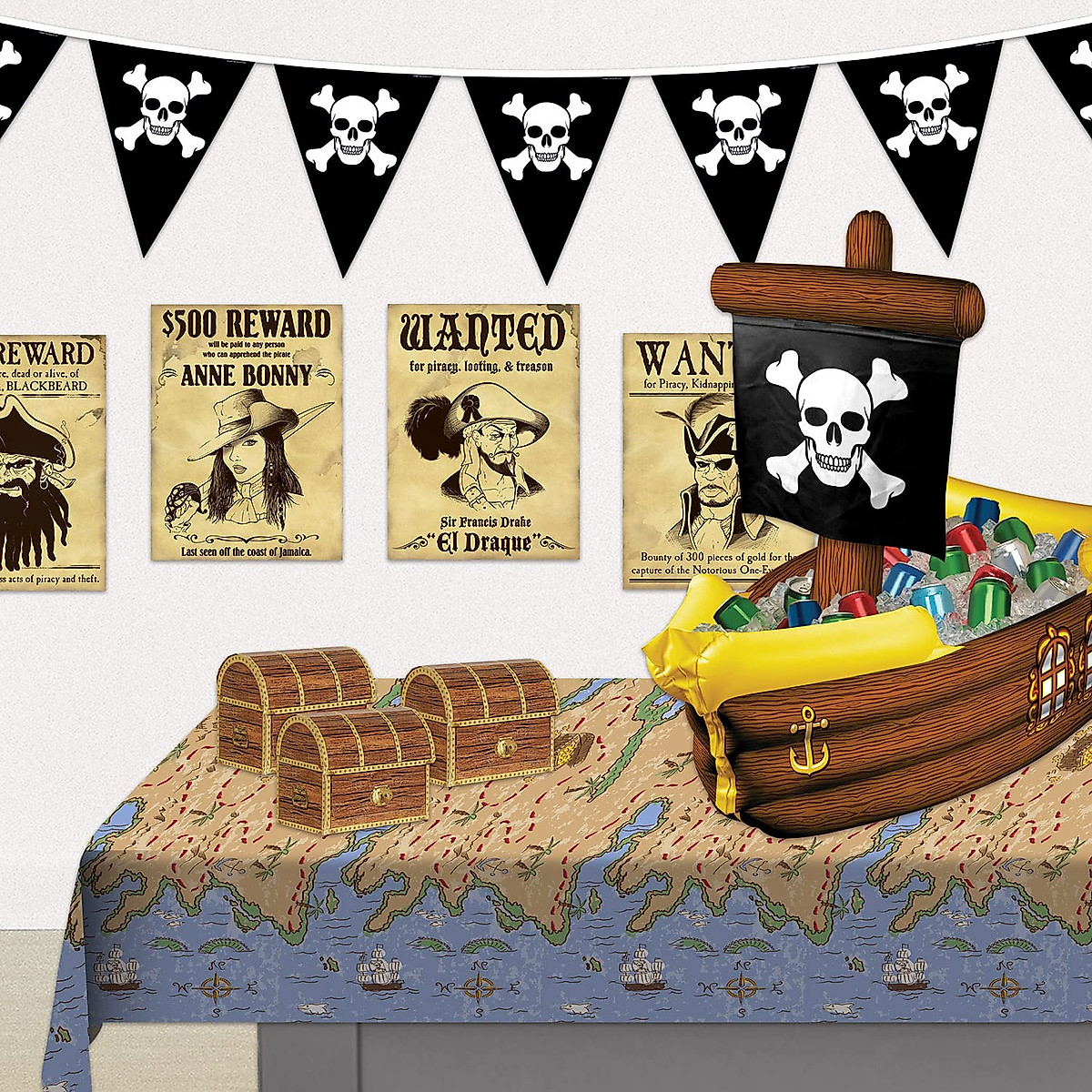 Inflatable Pirate Ship Cooler