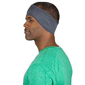 TrailHeads Tempo Running Headband | Ear Protection | Moisture Wicking Headband - heather grey One Size