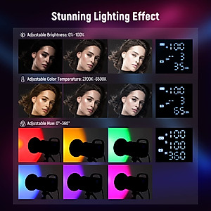 NEEWER CB60 RGB 70W LED Video Light with App Control, Bowens Mount COB Full Color Continuous Output Lighting 18000Lux/1m CCT 2700K-6500K CRI97+ 17 Scenes for Photography/Studio Video Recording (Navy)