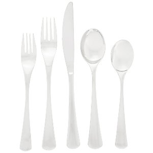 Ginkgo International Mariko 20-Piece Stainless Steel Flatware Place Setting, Service for 4