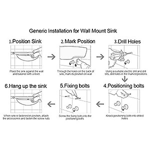 Wall Hung Basin Sink Small Bathroom Sink Rectangle Ceramic Wash Basin Right Hand (Right Hand)