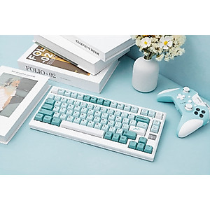 EPOMAKER Eclair 75% Hot Swappable Programmable RGB Bluetooth 5.0/2.4GHz/Wired Gaming Keyboard Kit NKRO with Sound Absorption Foam, Multimedia Wheel Control, 3000mAh Battery for Mac/Win (Eclair White)