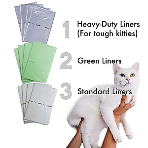 SpeedySift Hooded Cat Litter Box Starter Kit, Includes 56ct Disposable Sifting Liners, Material: Corrugated Plastic Board