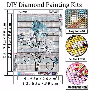 Diamond Art Painting Kits for Adults, Daisy DIY Diamond Dots Paintings Full Drill Paint with Diamonds , Round Diamonds Crystal Rhinestone Gem Art Painting Picture Kit for Beginners Home Wall Decor