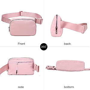Fanny Belt Bag Waist Pack Crossbody Bags Bum Bag for Running Hiking Travel Workout Adjustable Strap for Women -pink