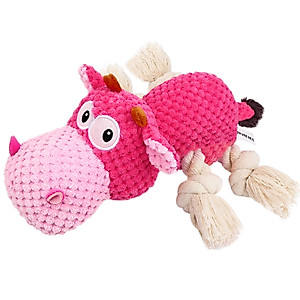 IOKHEIRA Dog Plush Toy for Large Aggressive Chewers, Indestructible Dog Squeaky Toys, Stuffed Animals Toys with Cotton Material and Crinkle Paper, Durable Chewing Toys