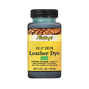 Fiebing's Leather Dye - Alcohol Based Permanent Leather Dye - 4 oz - Kelly Green