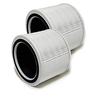 Nispira Core 200S 3-in-1 HEPA Activated Carbon Filter Replacement For LEVOIT Air Purifier Core 200S-RF, 2 Pack