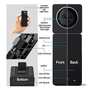 See 4 Views with 1 Security Camera, Indoor Home Cam Security with Two-Way Audio, 1080p Smart 360 Monitoring, WiFi, Night Vision, Motion Detection, iPhone App with Alerts and Cloud Storage