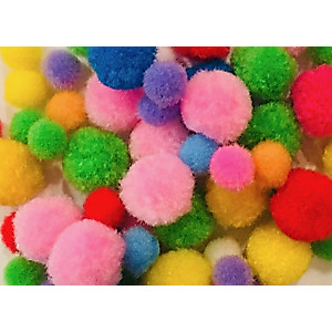 Crafts Supplies Mega Pack - Includes Feathers. Craft Buttons, Pom Poms, Colored Popsicle Sticks, Googly Eyes, and Chenille Stems