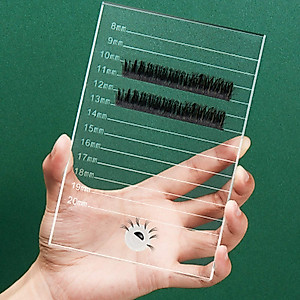 Maitys Eyelash Crystal Pallet Eyelash Extension Pallet Bigger Size Glass False Lash Tray Strip Adhesive Glue Holder(5.9 x 3.94 x 0.31 Inch,Clear)