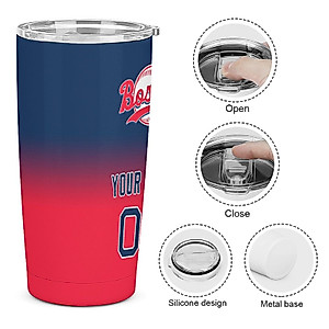 Custom Car Tumbler,Tumblers Stainless Steel 20.8oz,Personalized Baseball Cup,Sports Travel Coffee Mug,Customized Presents Gifts for Mother's Day Friends Fan Players Coach Lovers,Custom Number and Name