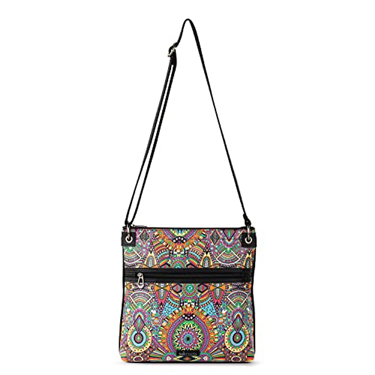 Sakroots Women's Artist Circle Flat Crossbody, Rainbow Wanderlust
