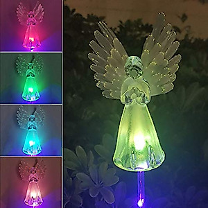2Pcs Angel lamp Solar Lawn Light Angel Solar Lawn Light, Garden Angel Gifts Garden Decor Garden Gifts for mom Memorial Stones for Loved Ones