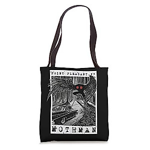 Mothman Encounter - 1966 Point Pleasant Original Cryptid Art Tote Bag
