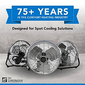 TPI PM18S Outdoor Rated Self-Contained Power Mister, Stand Alone, Medium Pressure, 18" Blade Size, 120-Volt with GFCI Plug