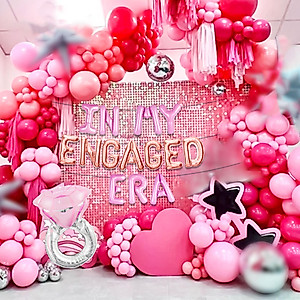 JeVenis In My Engaged Era Banner Balloons Bachelorette Party Decoration Bridal Shower Supplies Engagement Decoration pink bachelorette party decorations