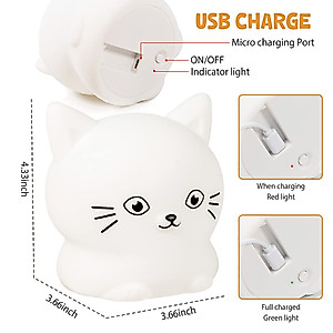 Mamtopia Night Light for Kids, Baby Night Light Touch Sensor and Remote Control Baby Lamp with 9 Adjustable Brightness and 9 Colors Mode for Toddler Children Gift