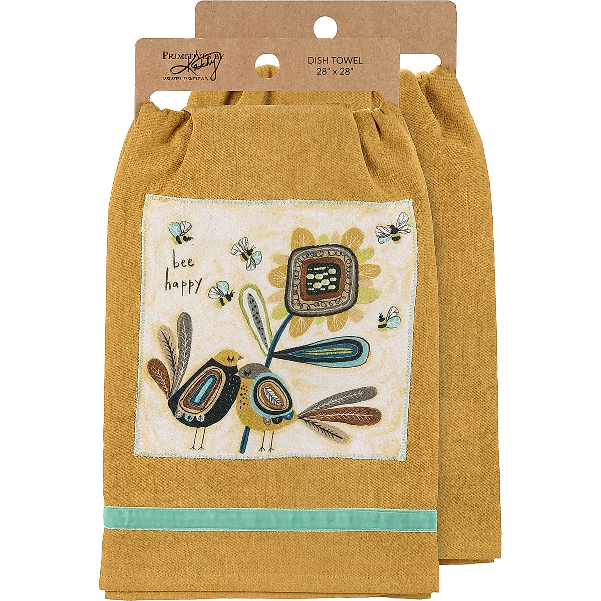 Primitives by Kathy Bee Happy Decorative Kitchen Towel
