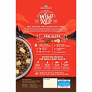 Stella & Chewy's Wild Red Dry Dog Food Raw Blend High Protein Grain & Legume Free Prairie Recipe, 3.5 lb. Bag