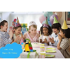 Talking Parrot Speaking Parrot Record Repeats Toy Talking Stuffed Animal Waving Wings Interactive Plush Toy Kid Birthday Gift