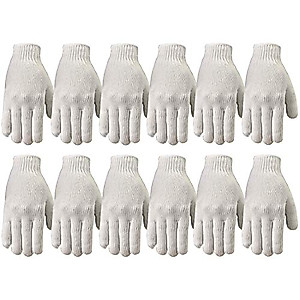 Wells Lamont mens 12 Pair Pack Work Gloves, White, Large Pack of US